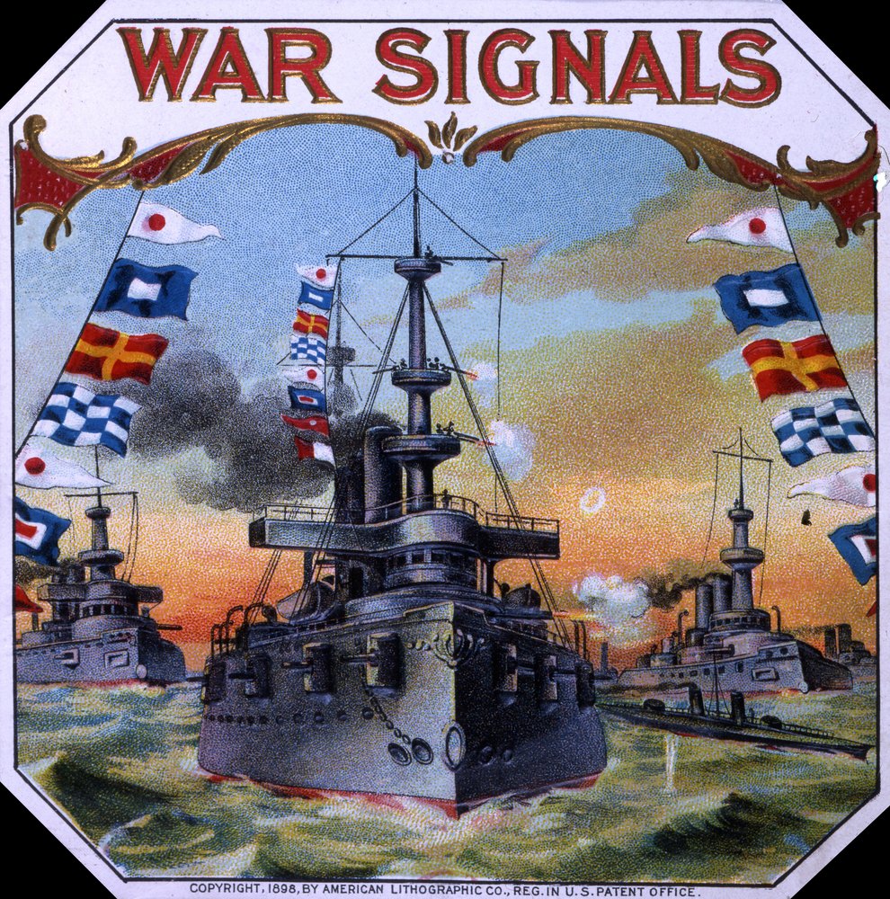 War Signals Cigar Box Label by American School