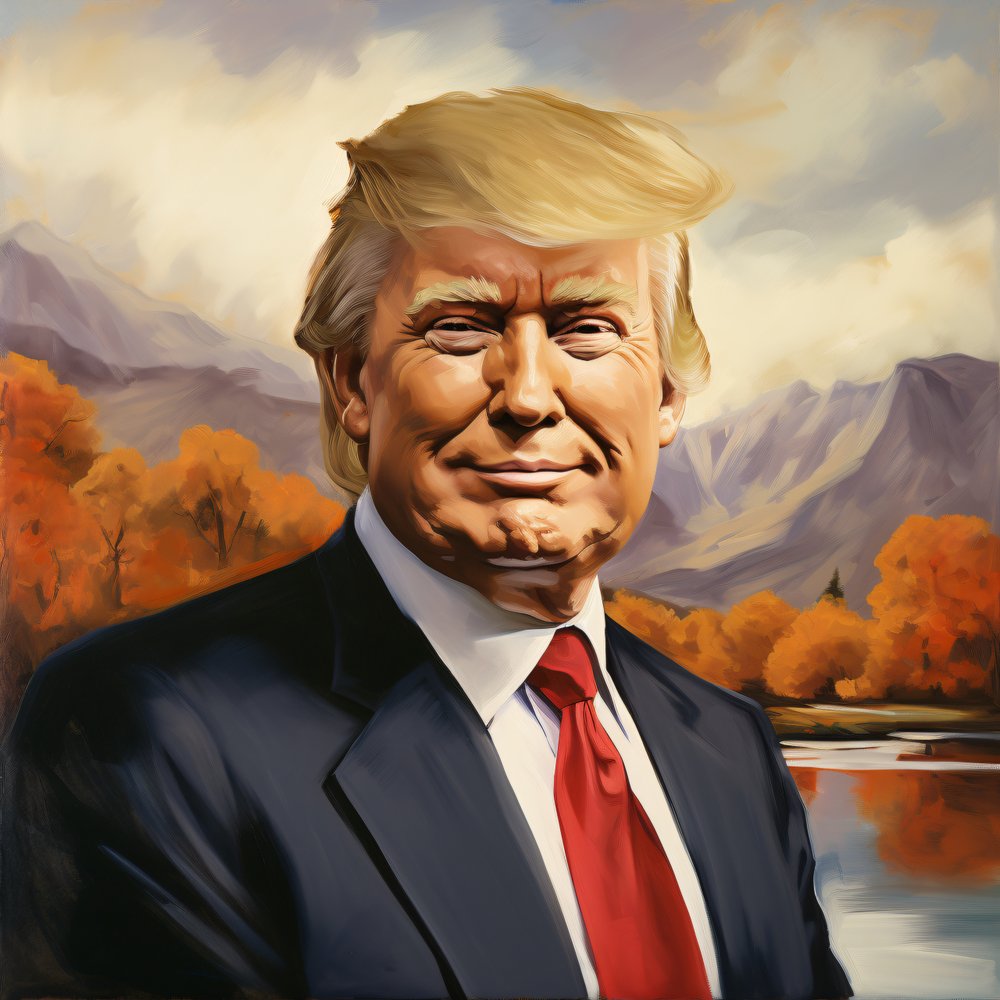 Donald Trump Painting by F. Abderrahim: Buy fine art print