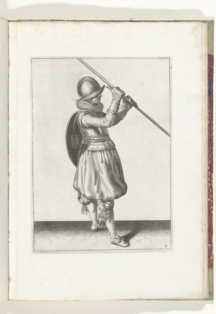 The Exercise with Shield and Pike: The Soldier with the Pike Diagonally ...