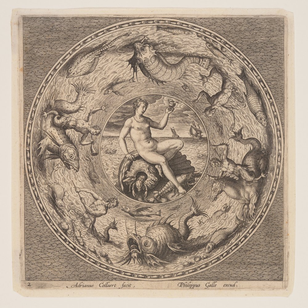 Thetis on a Shell, from a Set of Designs for Plates