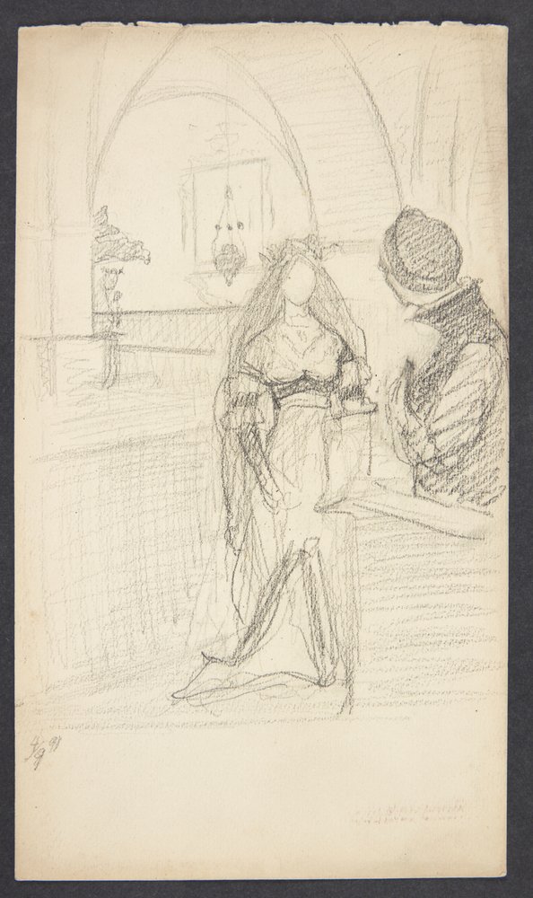 Draft for 'Agnete' by Agnes Slott-Møller: Fine art print