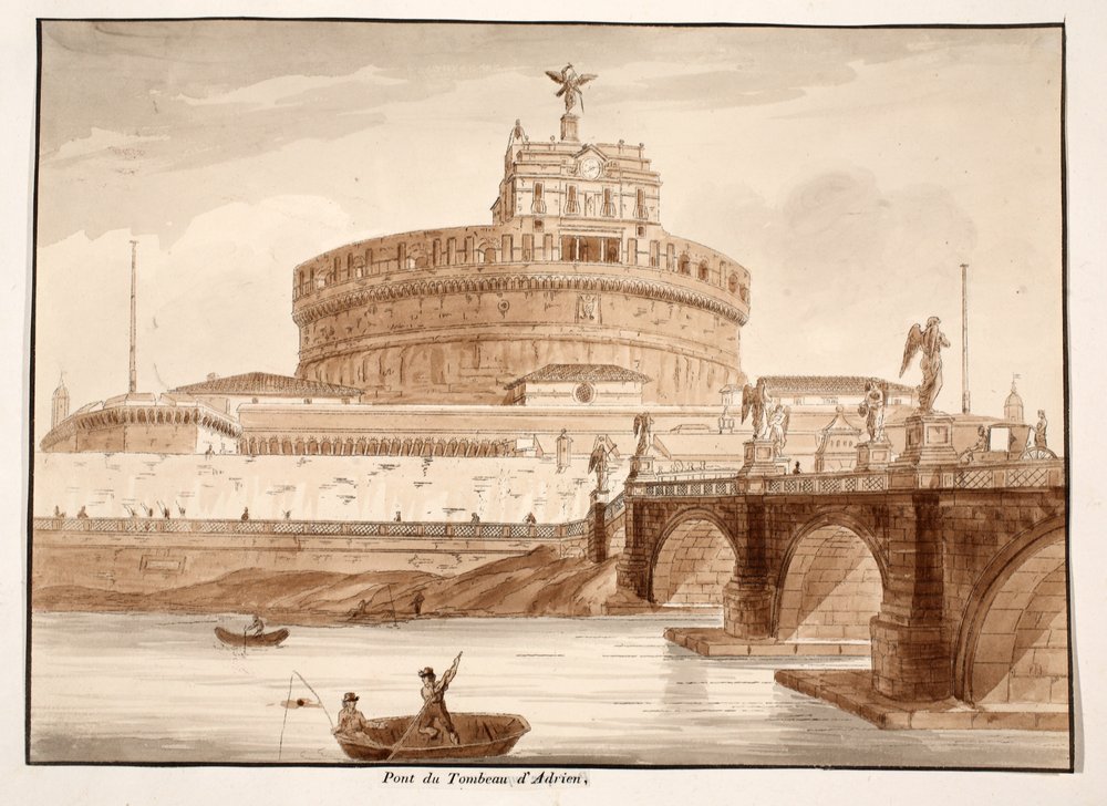 The Bridge of Hadrian's Tomb by Agostino Tofanelli