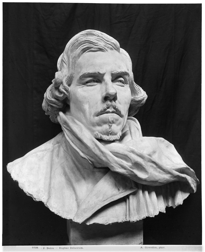 Bust of Eugene Delacroix by Aime Jules Dalou
