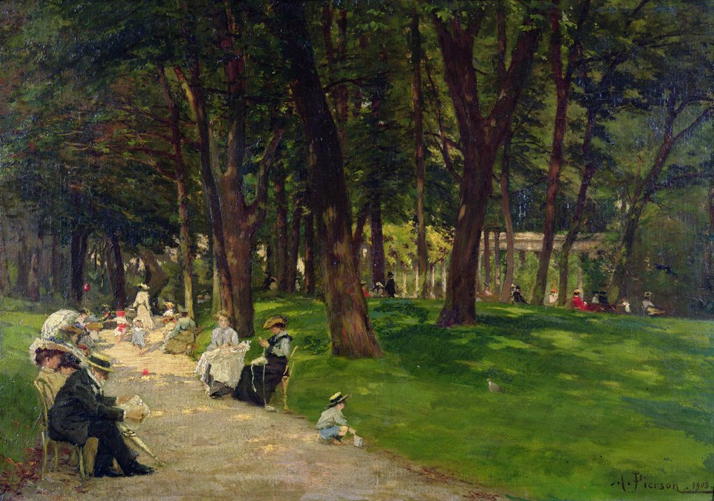 In The Park by Albert Leopold Pierson: Buy fine art print