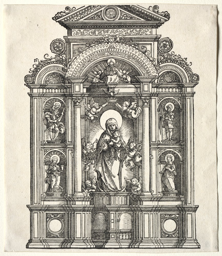 Great Altar with the Virgin, in a border with Saints Christopher ...