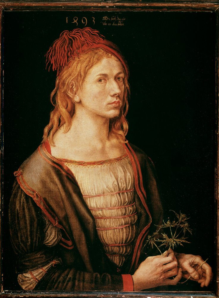 Self Portrait with a Thistle by Albrecht Dürer
