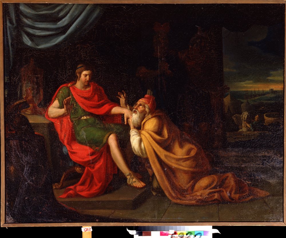 Priam and Achilles. Scene with Characters from the Trojan War