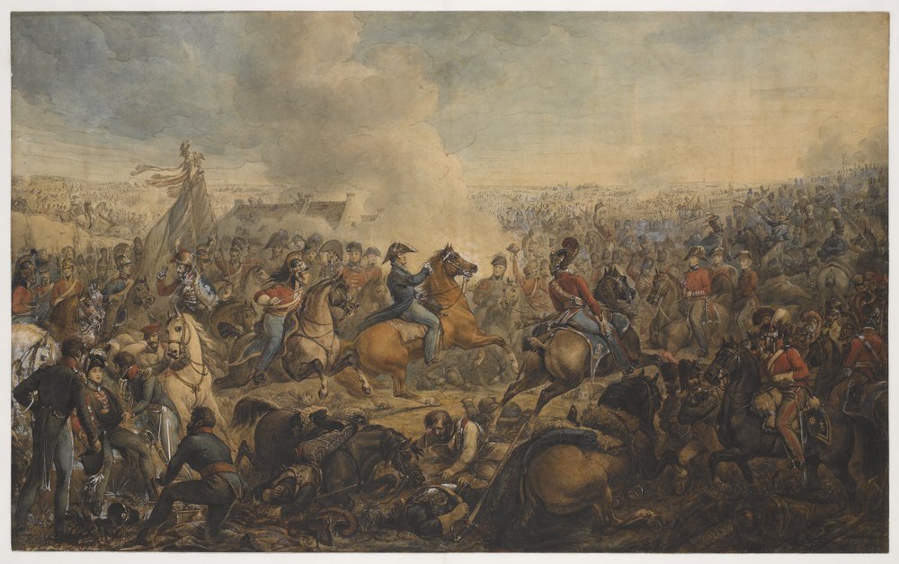 The Battle of Waterloo, after the order for the advance of the British ...