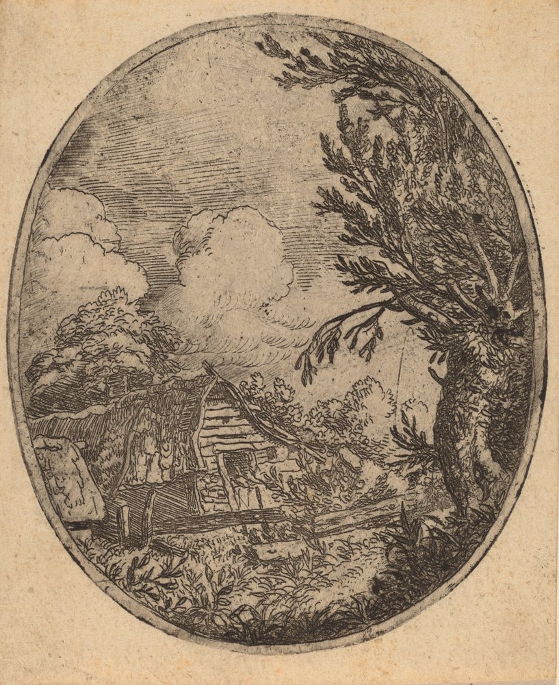 Hamlet between the Trees by Allart van Everdingen