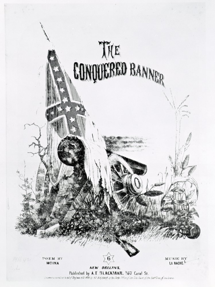 Sheet Music Cover for 'The Conquered Banner', Poem by Moina, Music by ...