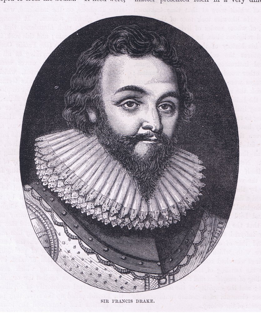 Sir Francis Drake, illustration from Cassell's History of the United States