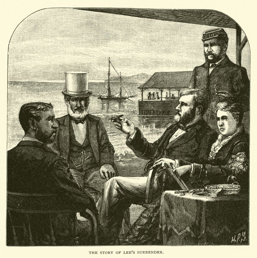 The story of Lee's surrender by American School