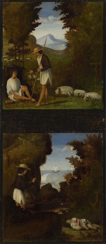 Scenes from Tebaldeo's Eclogues. Thyrsis Finds the Body of Damon