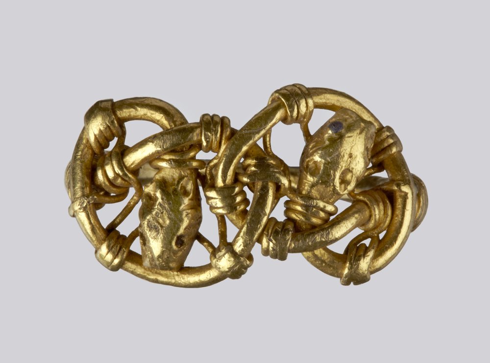 Late Saxon ring, probably c.7th century gold (detail)