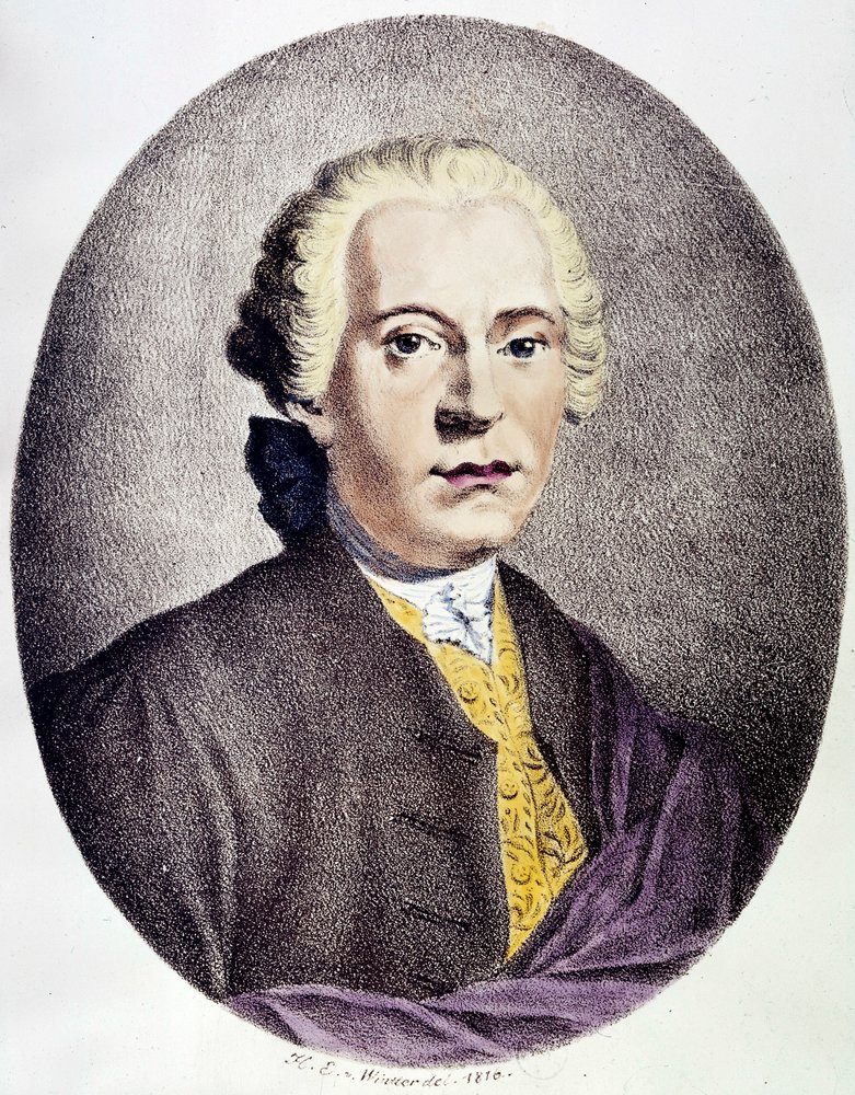 Portrait of Johan Adolf Hasse (1699-1783) Baroque composer (engraving ...