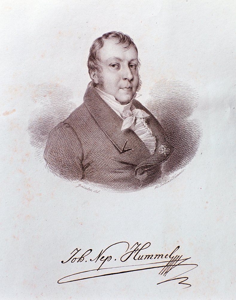 Portrait of Johann Nepomuk Hummel. Engraving