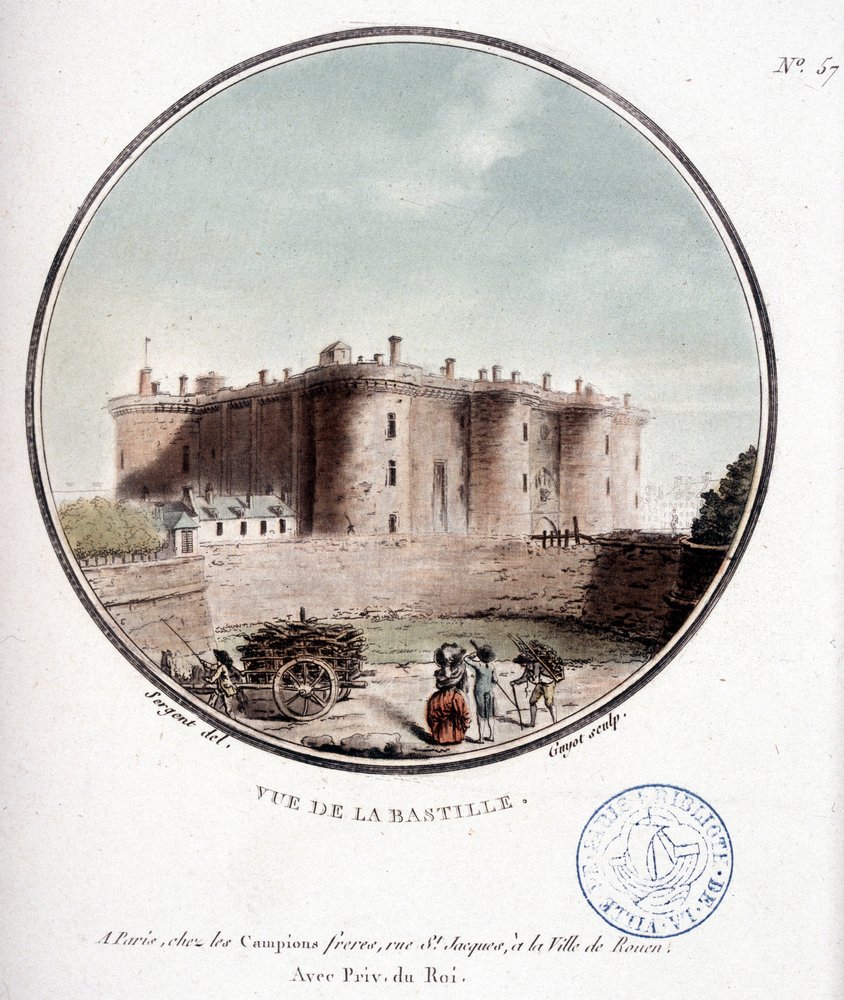 View of the Bastille before the Revolution - in 'Picturesque views of ...