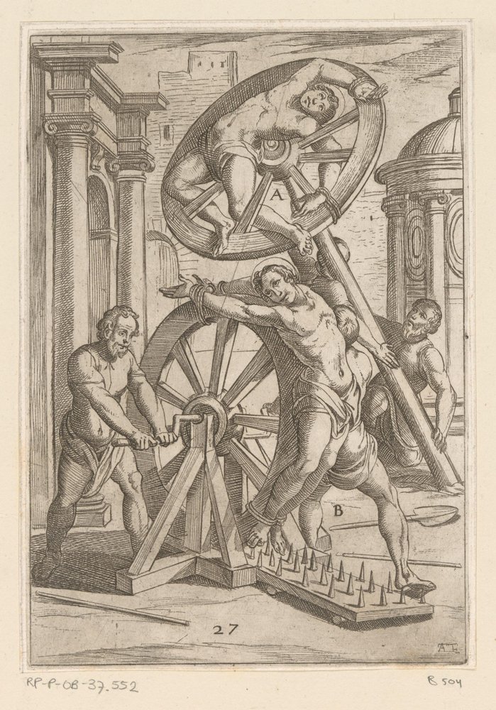 Torture with Sharp Points and Wheels by Antonio Tempesta