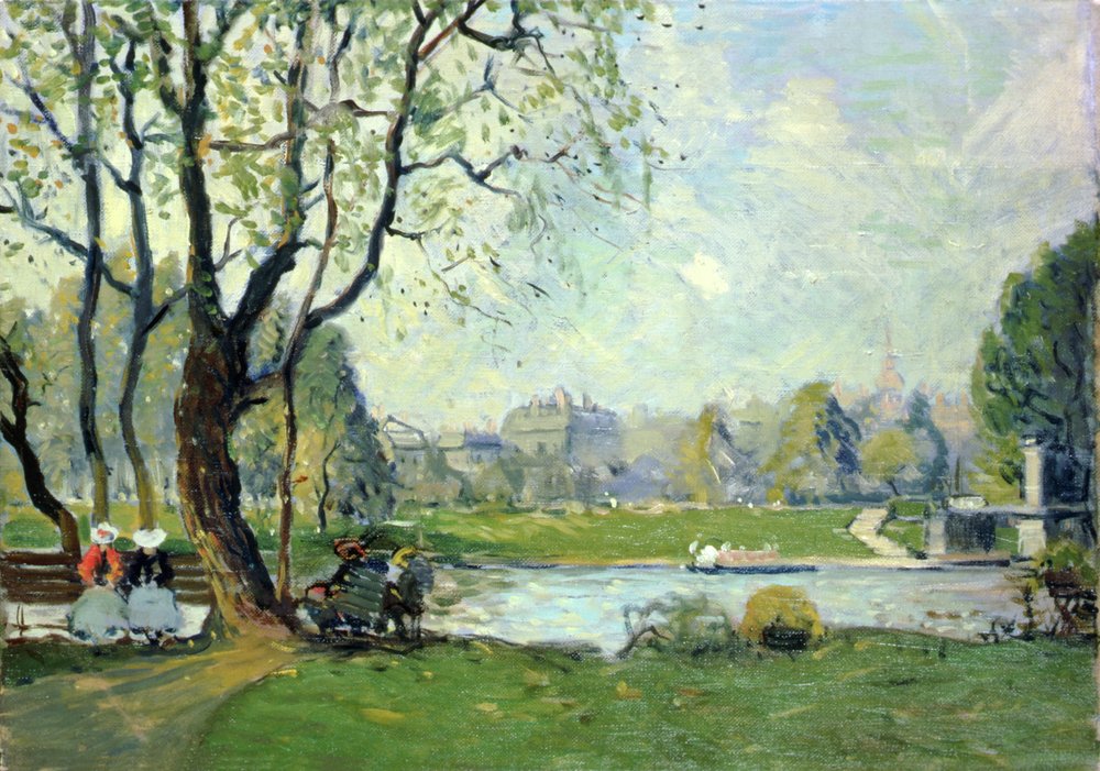The Boston Public Garden in Spring by Arthur Clifton Goodwin