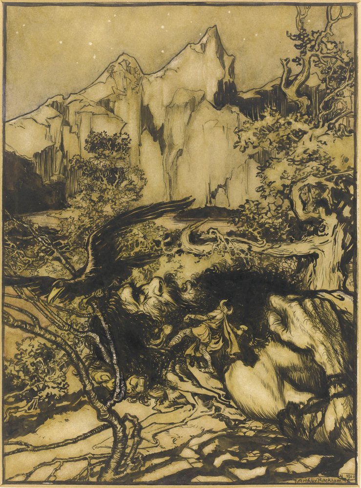 Thor's Journey to the Land of the Giants by Arthur Rackham