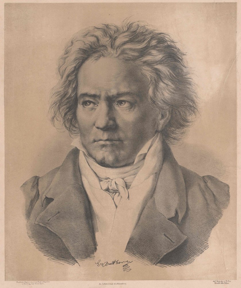 Ludwig van Beethoven (print) by Artist Unknown