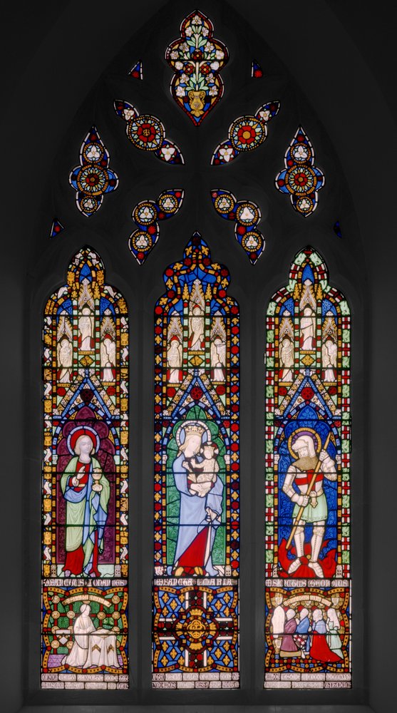 St. John the Evangelist, Virgin & Child, and St. George