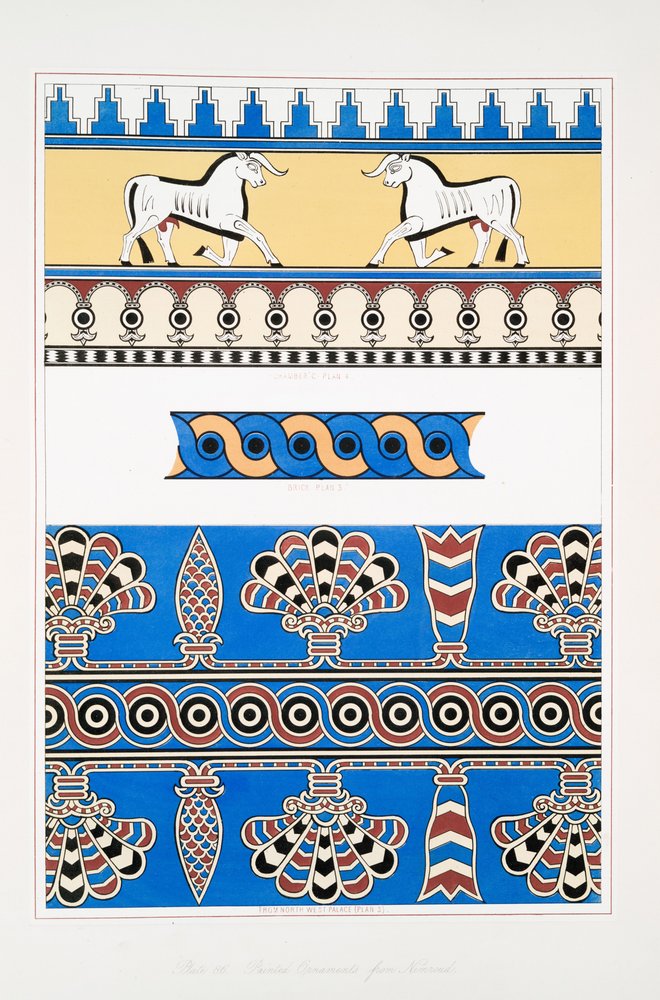 Painted ornaments from Nimroud [Calah]