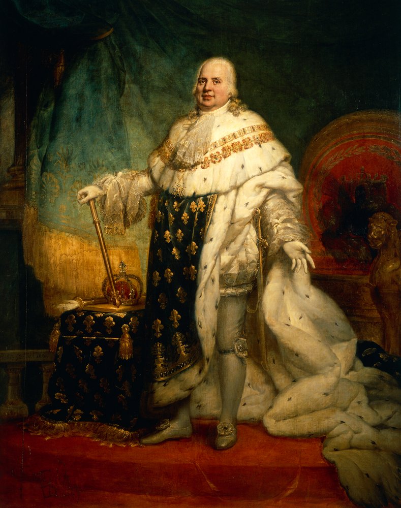 Portrait of Louis XVIII of France with the coronation robe