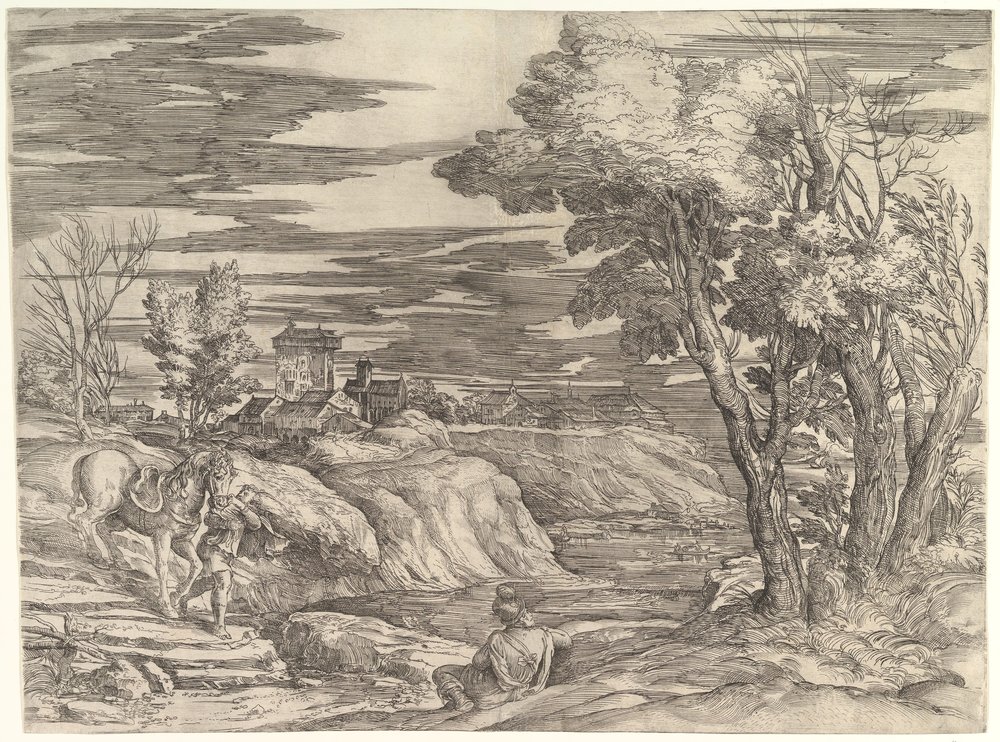 Landscape with a Horseman and His Groom