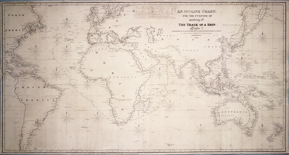 An Outline Chart for Marking Off the Track of a Ship