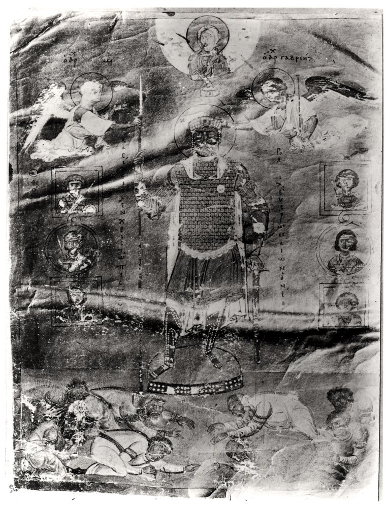 Emperor Basil II Receiving a Crown and a Lance from Two Archangels ...