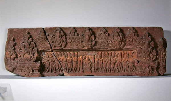 Lintel depicting the myth of the origin of the Linga and coronation of ...