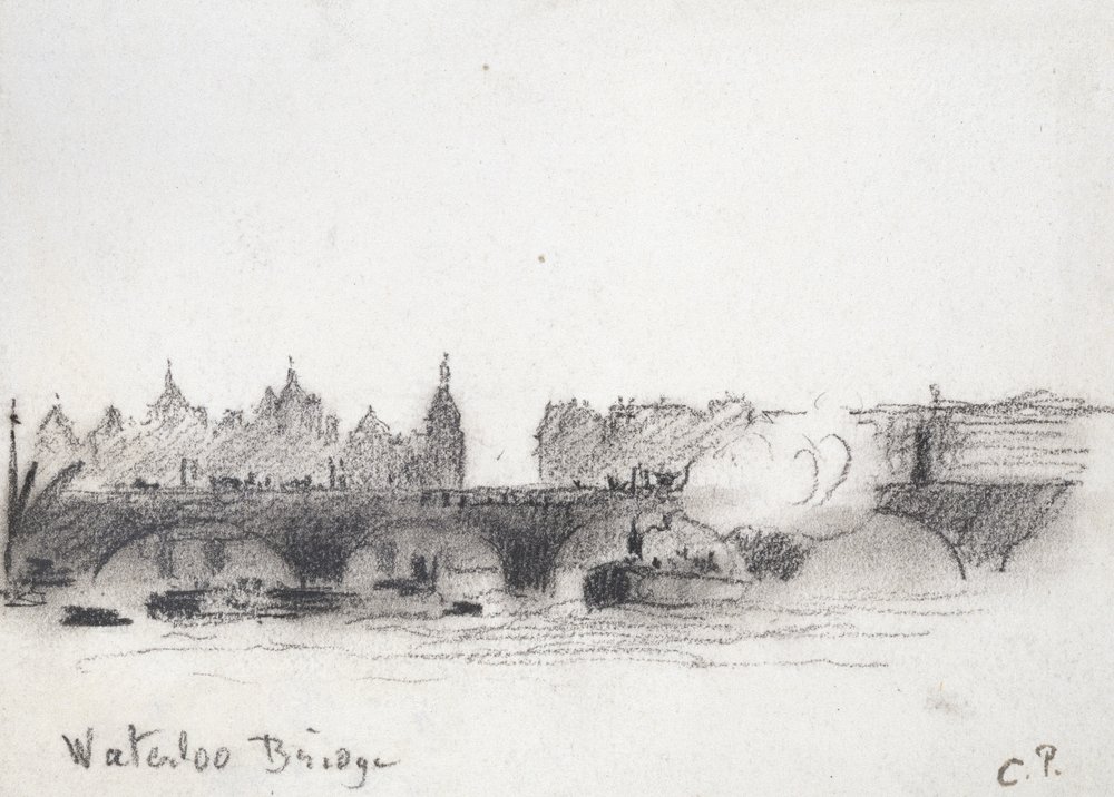Study of Waterloo Bridge by Camille Jacob Pissarro