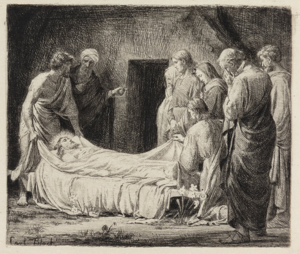 The Burial of Christ by Carl Bloch: Premium art reproduction