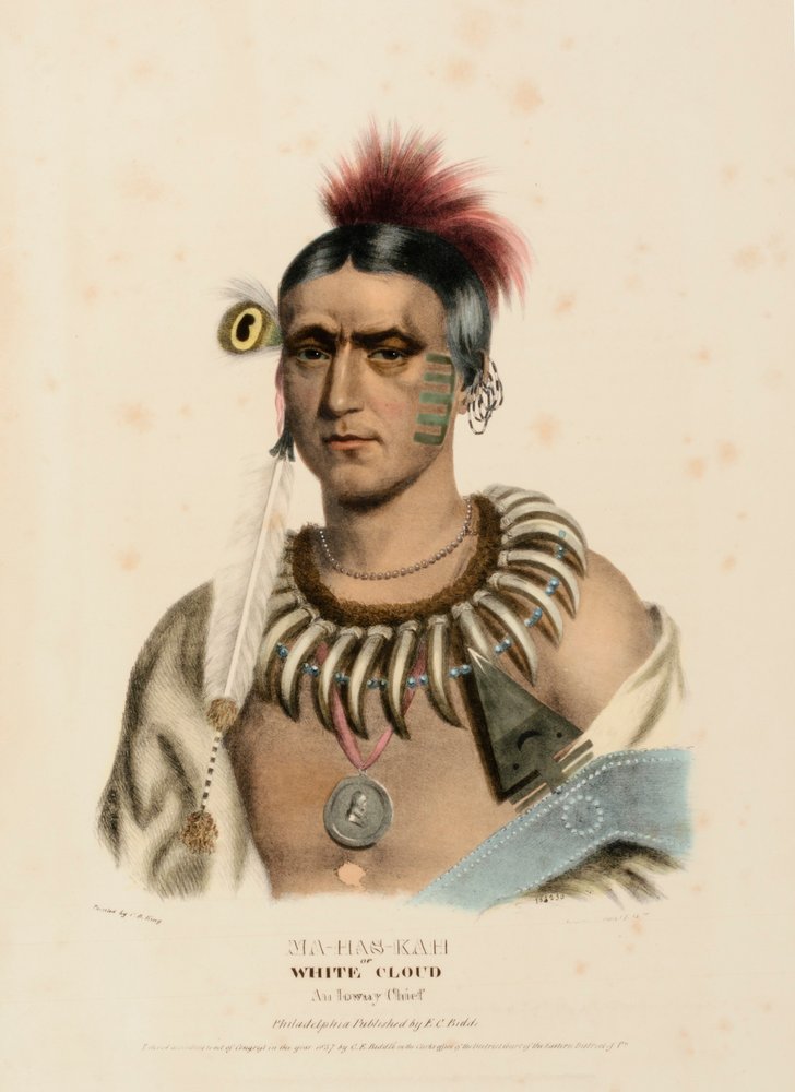 Ma-Has-Kah, from History of the Indian Tribes of North America