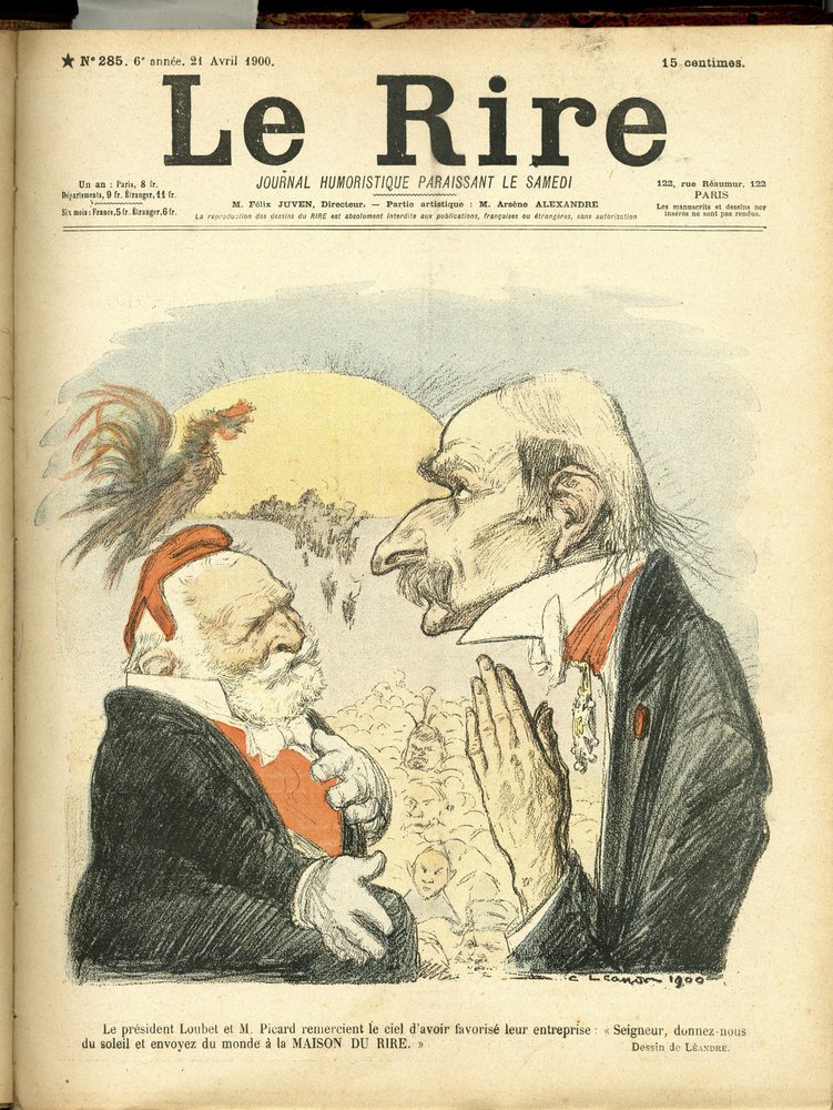 Illustration of Charles Leandre for the Cover of Le Rire
