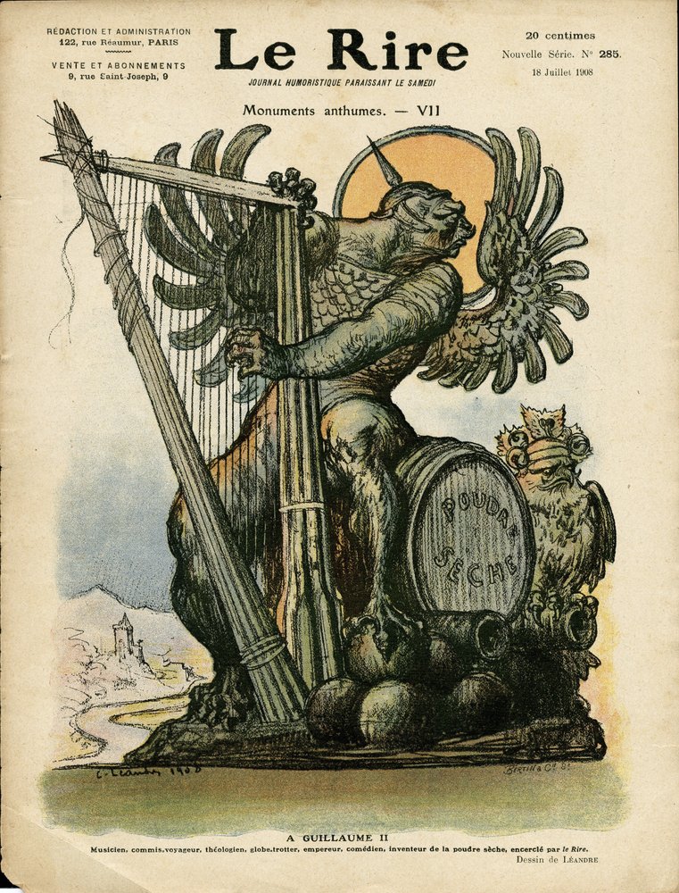 Illustration of Charles Leandre for the Cover of Le Rire