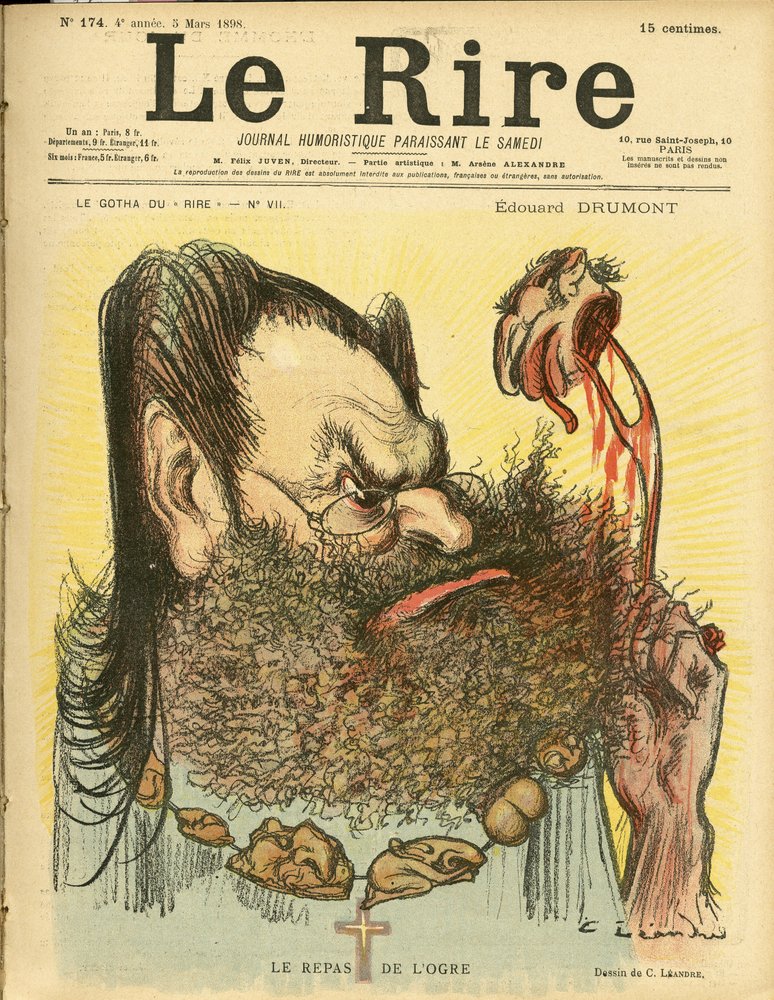 Illustration of Charles Leandre for the Cover of Le Rire