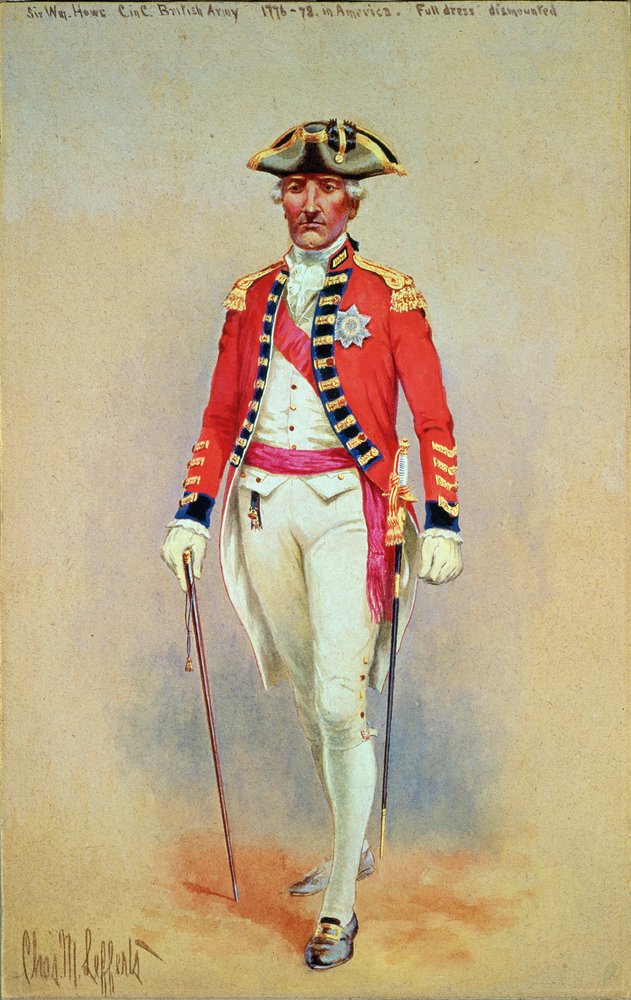 Sir William Howe, Commander in Chief of the British Army in full dress ...