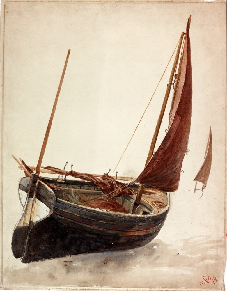 Study of a Boat by Charles Napier Hemy: Buy fine art print