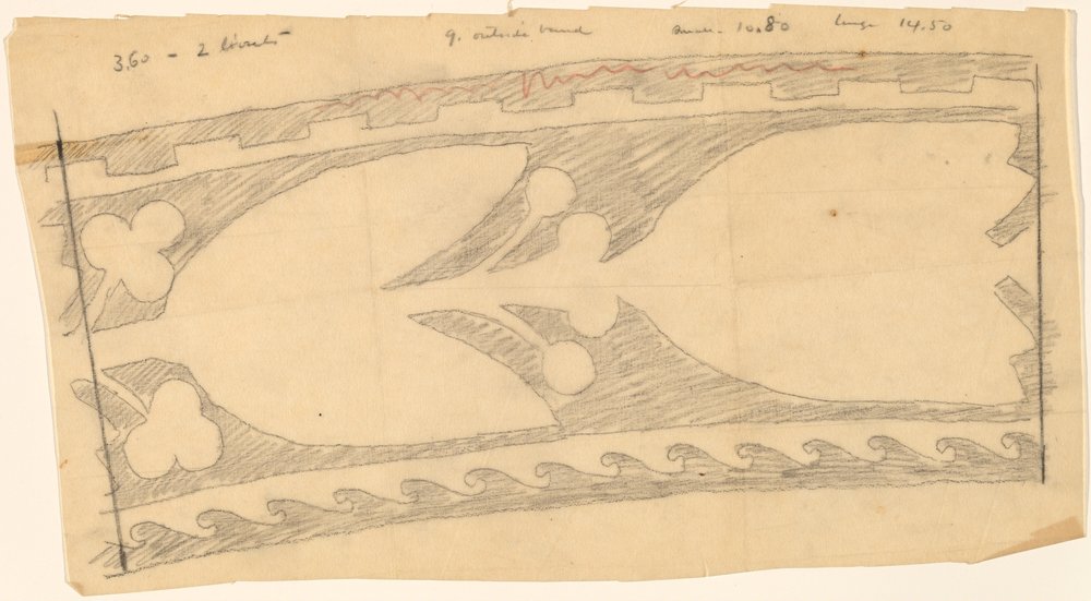 Tracing of a Border Design by Charles Sprague Pearce