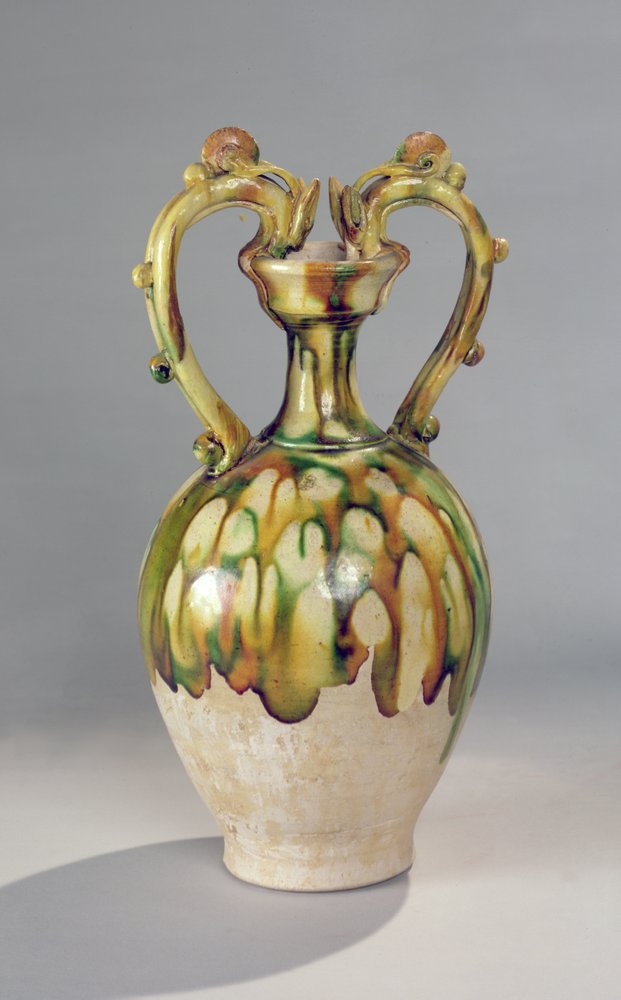 Amphora with Dragon Head Handles, Tang Dynasty