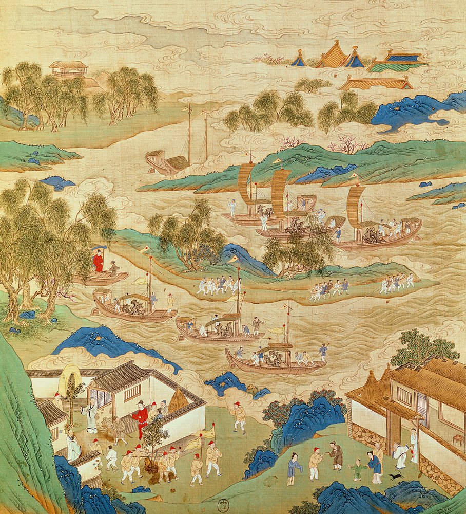 Emperor Hui Tsung Transporting Pierced Stones and Strange Shaped Trees ...