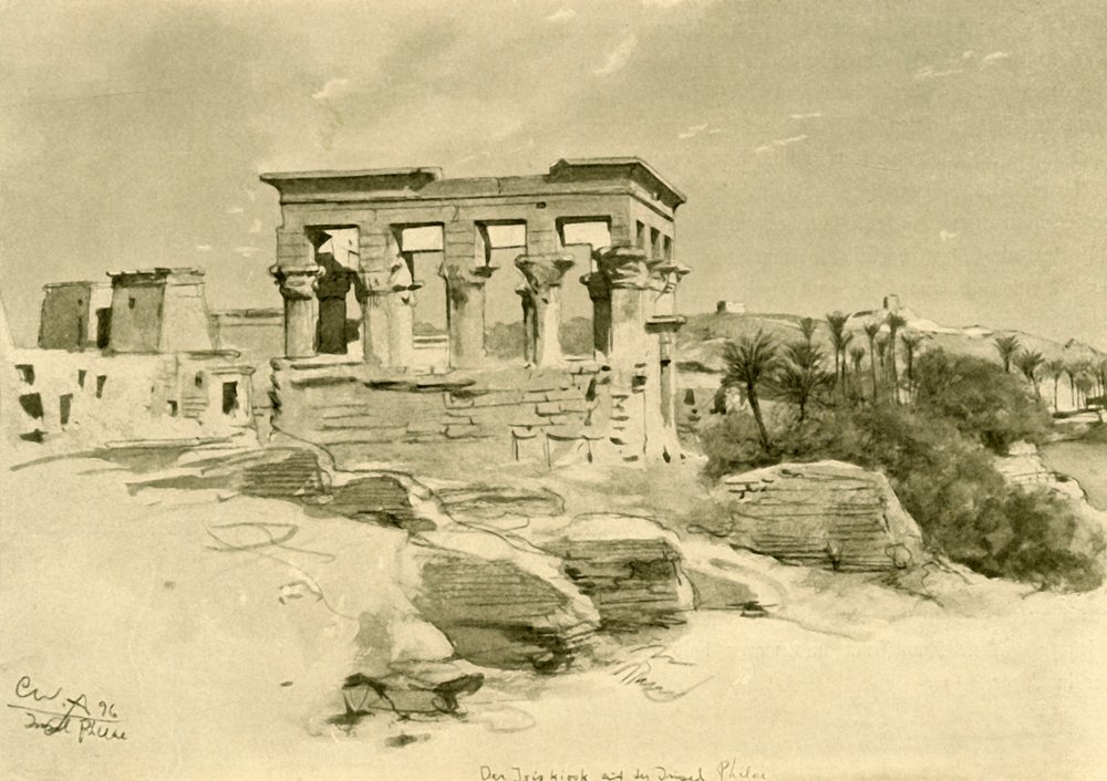 The Temple of Isis and Kiosk of Trajan on the Island of Philae, Egypt