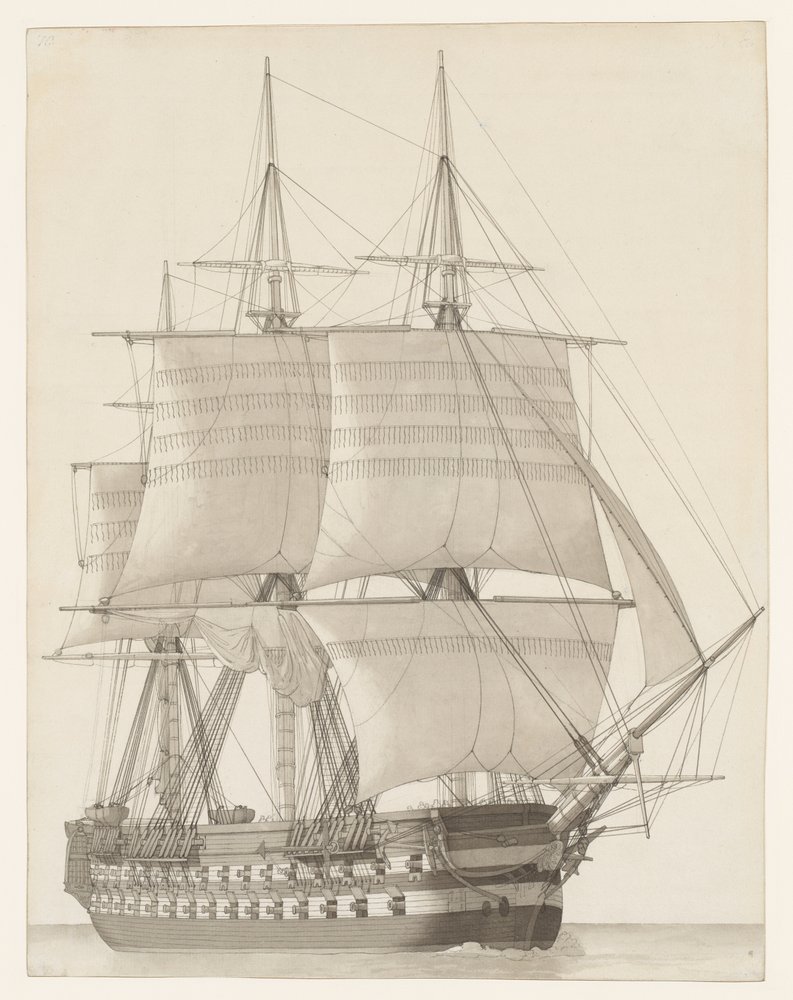 Vessel of the Russian Line by Christoffer Wilhelm Eckersberg