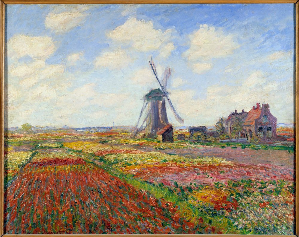 Tulip Fields in Holland by Claude Monet: Fine art print
