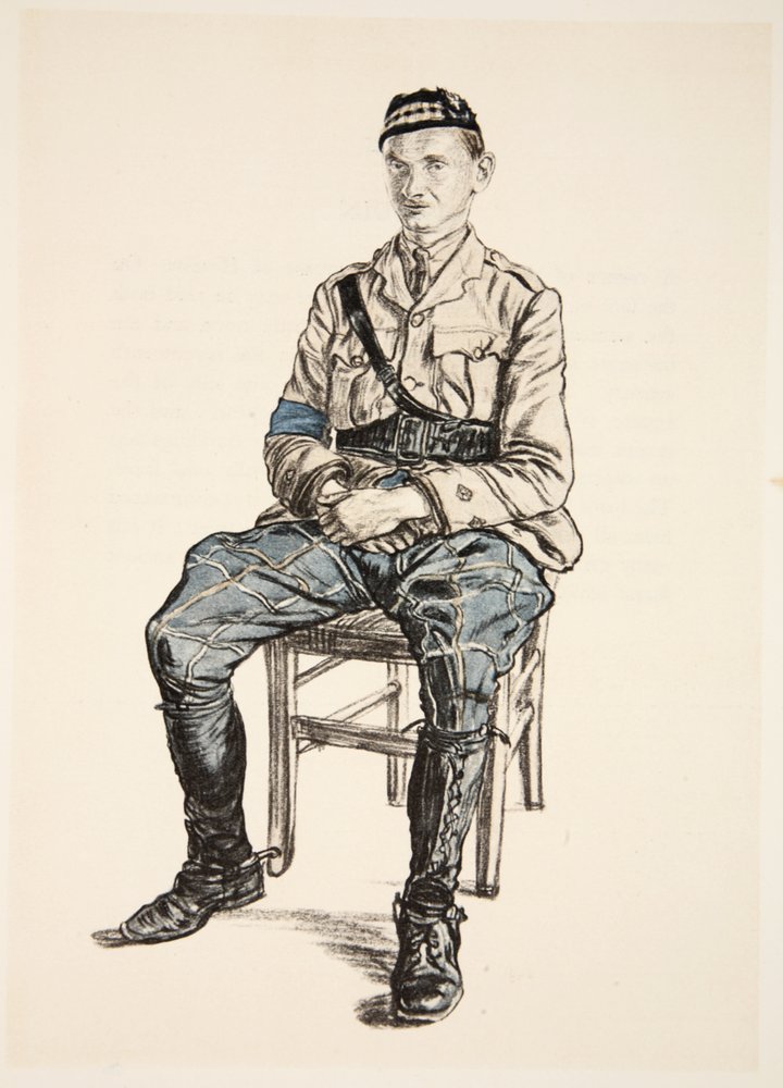A Highland Officer, illustration from 'The Western Front'