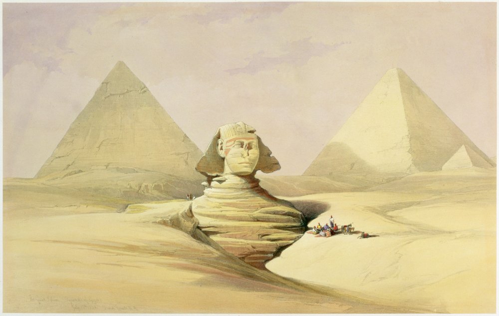 The Great Sphinx and the Pyramids of Giza, Egypt