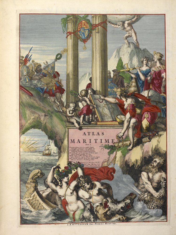 Frontispiece from 'De Fransche Neptunus and Atlas Maritime and Suite du ...