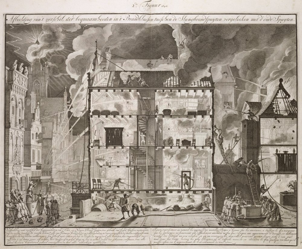 Illustration Showing How New Long Fire Hoses Could Reach All Parts of a ...